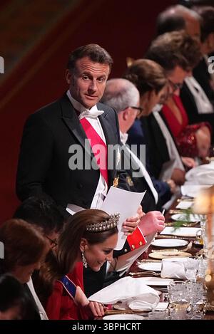 The State Banquet for President of France Emmanuel Macron and his wife ...