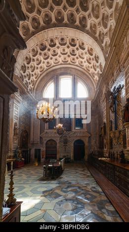 A grand, ornate interior showcases intricate architectural details ...