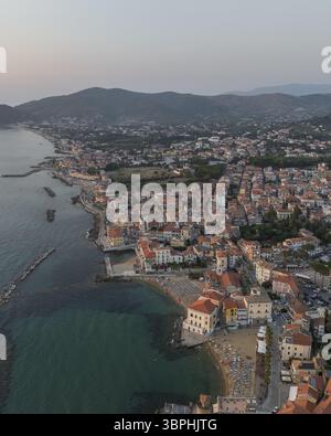 Castellabate aerial view, Cilento, Italy Stock Photo - Alamy