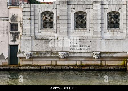 Peggy Guggenheim Collection sign at Palazzo Venier dei Leoni, near ...