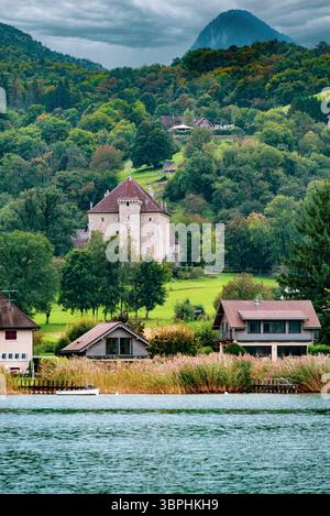 View of the lake and distant Annecy Lake Annecy France Stock Photo - Alamy