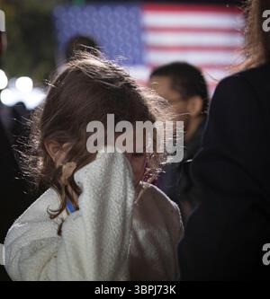 Vice President Kamala Harris reacts after being introduced as the ...