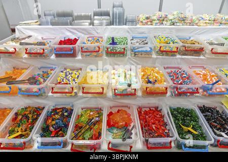 Many Gummy Candies Flavours in Bulk Boxes Variety, Serbia, Europe Stock ...