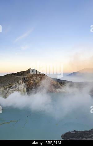 Mount Ijen Volcano in East Java Indonesia Stock Photo - Alamy