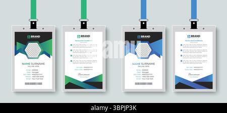 Multipurpose modern and simple office employee id card or identity card ...