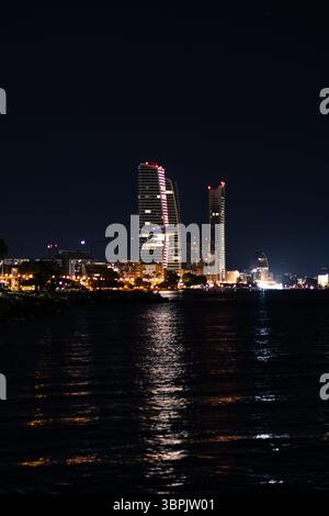 Night photo from Limassol pier Stock Photo - Alamy