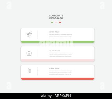 3 Vertical Bar Business Infographic – Data Comparison and Process ...