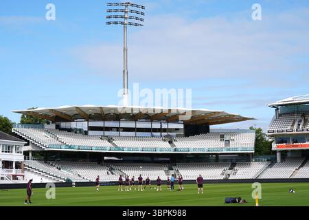 General view of a nets session at Lord's, London. Picture date ...