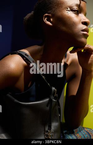 Miss Globe Uganda 2025 Gloria Nandago at the Berlin Fashion Week, on ...