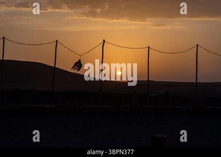 Beautiful sunset in the Agafay Desert in Marrakech, Morocco, Africa ...