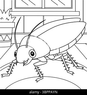 Cockroach Animal Coloring Page for Kids Stock Vector Image & Art - Alamy