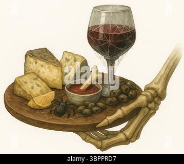 halloween green zombie hand holding a blank label. 3D Rendering Stock ...