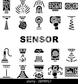 sensor module iot wireless icons set vector Stock Vector Image & Art ...