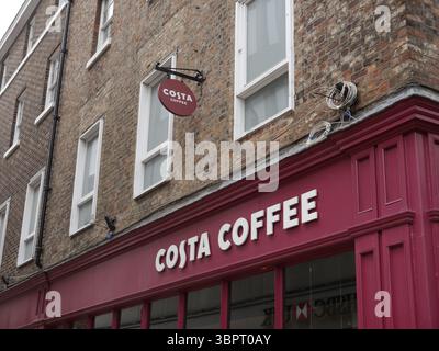 Costa Coffee Corporate logo signs in York City centre in June 2025 ...