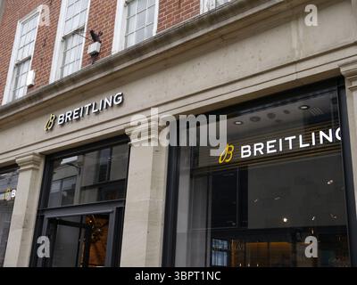 Breitling watches Corporate logo signs in York City centre in June 2025 ...
