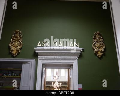 ask, Italian Corporate logo signs in York City centre in June 2025 ...