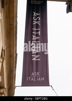 ask, Italian Corporate logo signs in York City centre in June 2025 ...