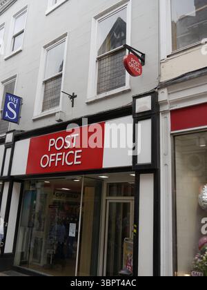 The Post Office Corporate logo signs in York City centre in June 2025 ...