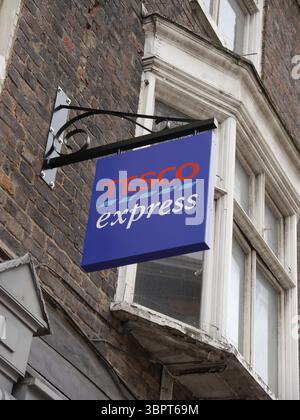 Tesco, express Corporate logo signs in York City centre in June 2025 ...