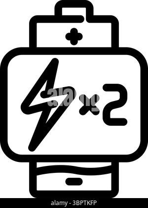 dual power source line icon vector illustration Stock Vector Image ...