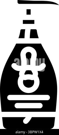 kid friendly liquid soap packaging glyph icon vector illustration Stock ...