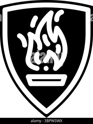 flame retardant glyph icon vector illustration Stock Vector Image & Art ...