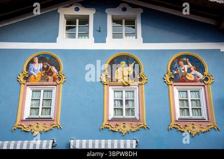 Traditional Window Facade in Mittenwald - Germany Stock Photo - Alamy