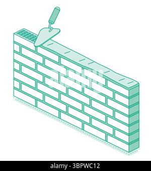 Trowel tool design, under construction work repair progress ...