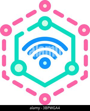 wi fi connected color icon vector illustration Stock Vector Image & Art ...