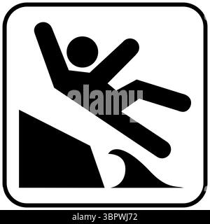 Stay back from edge icon Stock Photo - Alamy