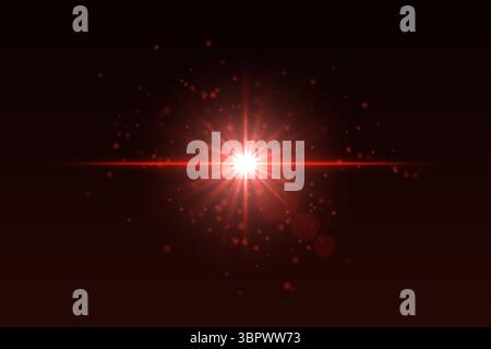 Central light explosion with particles and glinting sparkle. Intense ...