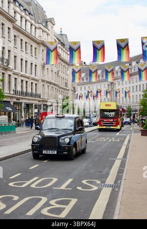 Intersex Inclusive Progress Pride Flags suspended across Regent Street ...