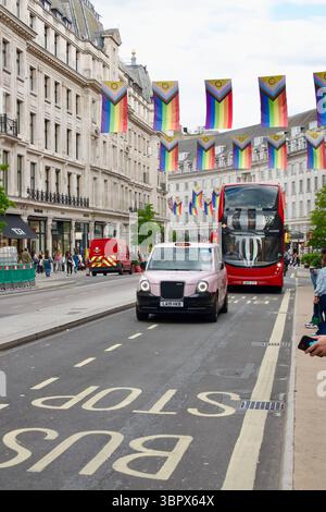 Intersex Inclusive Progress Pride Flags suspended across Regent Street ...