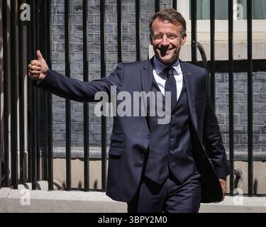 French President Emmanuel Macron holds a joint press conference along ...