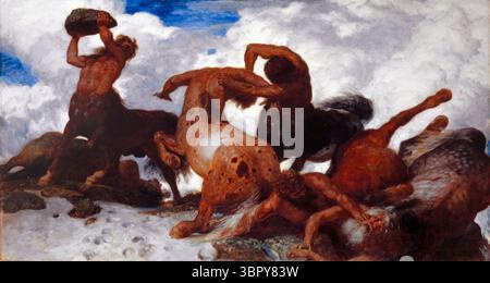 Battle of the Centaurs by Arnold Böcklin (Kunstmuseum Basel Stock Photo ...