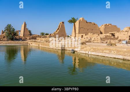 Karnak Temple, eighth pylon view, Luxor, Egypt Stock Photo - Alamy