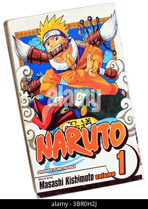 Photograph of Naruto volume 1 by Masashi Kishimoto. Studio set up. Used Manga book cover on ...