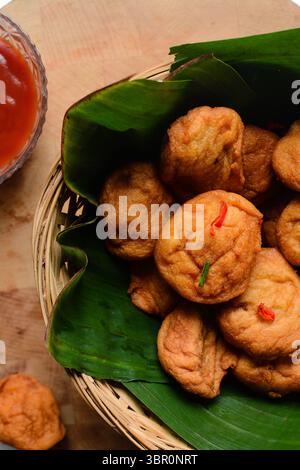 Overhead view of Akara on plantain leaf, top view of nigerian akara ...