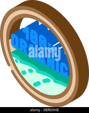 certified organic isometric icon vector illustration Stock Vector Image ...