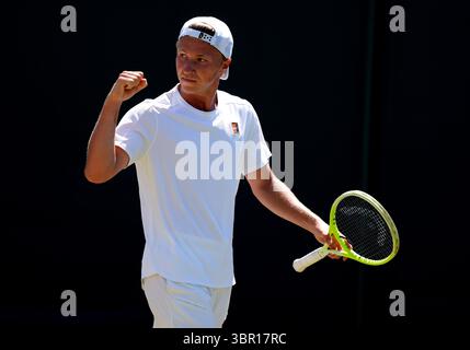LONDON, ENGLAND - JULY 9: Max Schoenhaus of Germany during Wimbledon ...