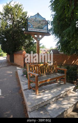 Village Sign, Wheathampstead, Hertfordshire Stock Photo - Alamy