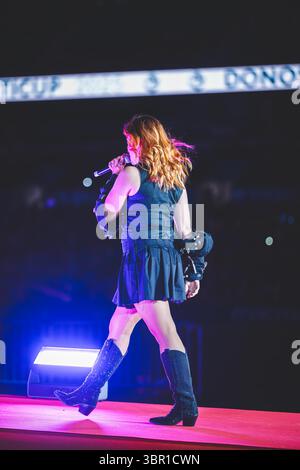 Singer Leire Martinez at a concert in San Sebastian in the summer of ...