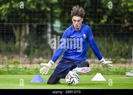Bas Evers pictured in action during the winter training camp of Belgian ...