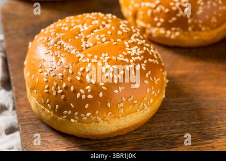 Homemade Brioche Sesame Seed Hamburger Buns Ready to Use Stock Photo - Alamy
