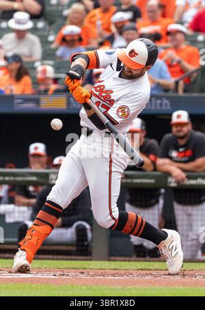 Baltimore Orioles' Colton Cowser at bat during the seventh inning of a ...