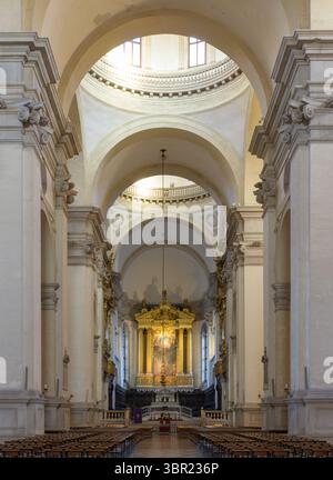 Interior nave of Basilica of Saint Justina (Basilica di Santa Giustina ...