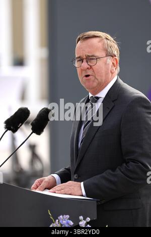 Germany’s Minister of Defence Boris Pistorius arrives for a Welcome to ...