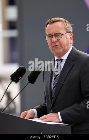 German Defence Minister Boris Pistorius attends the cabinet meeting at ...
