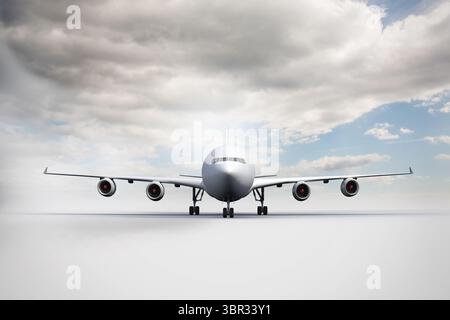 Small plane flying close to the ground at low altitude with smoke at ...