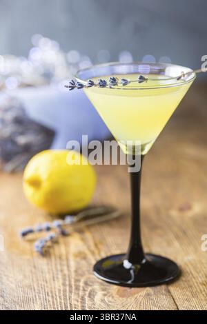 Traditional italian lemon liqueur limoncello and fresh citrus lemon ...